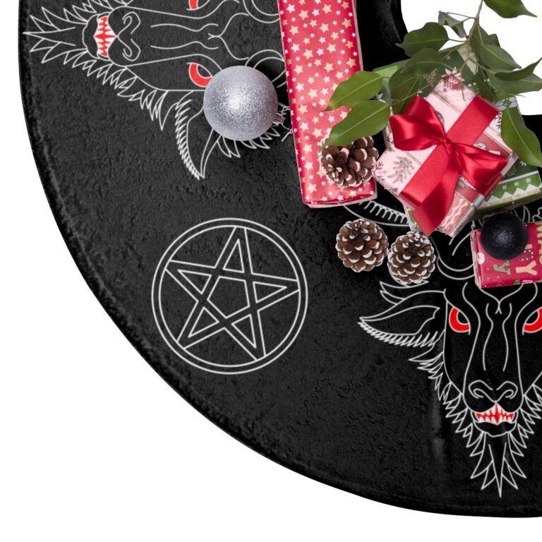 Baphomet & Pentacle Gothic Tree Skirt - Mother Mischief